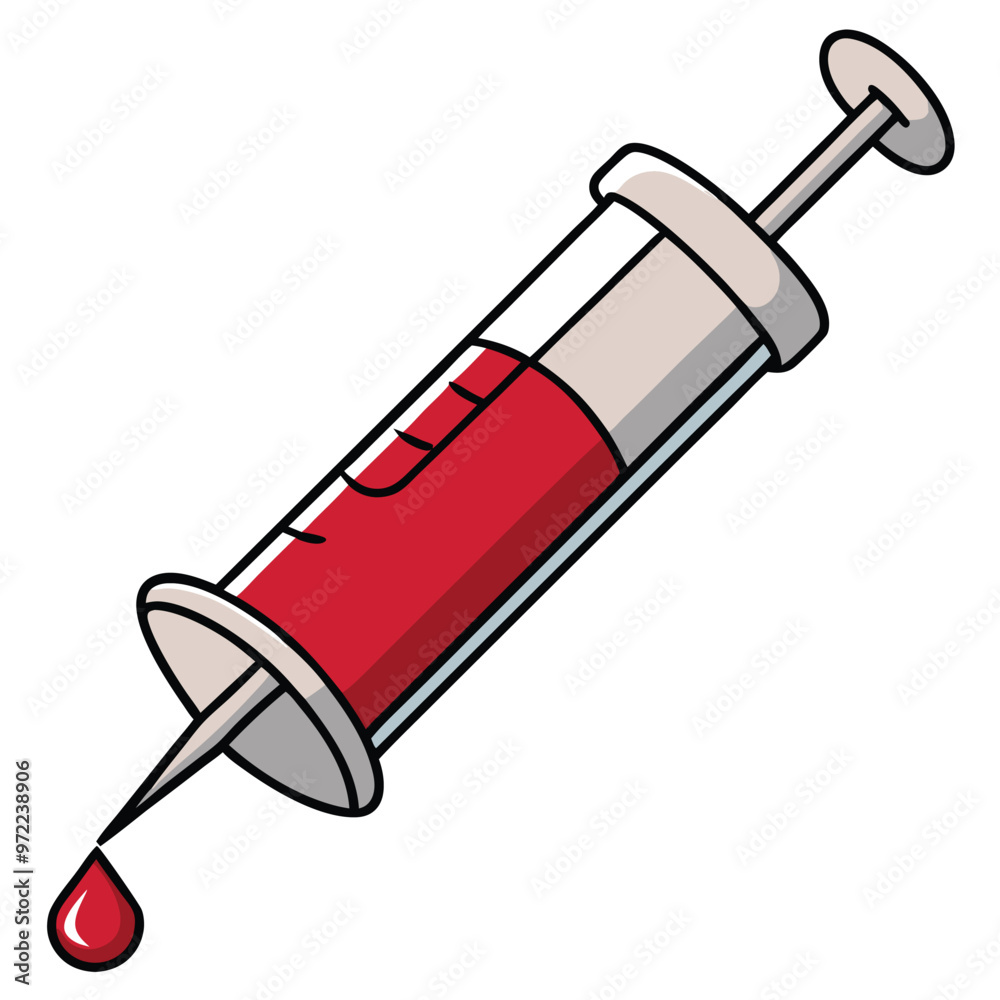 Medical Syringe Cartoon Vector icon png image drawing on white ...