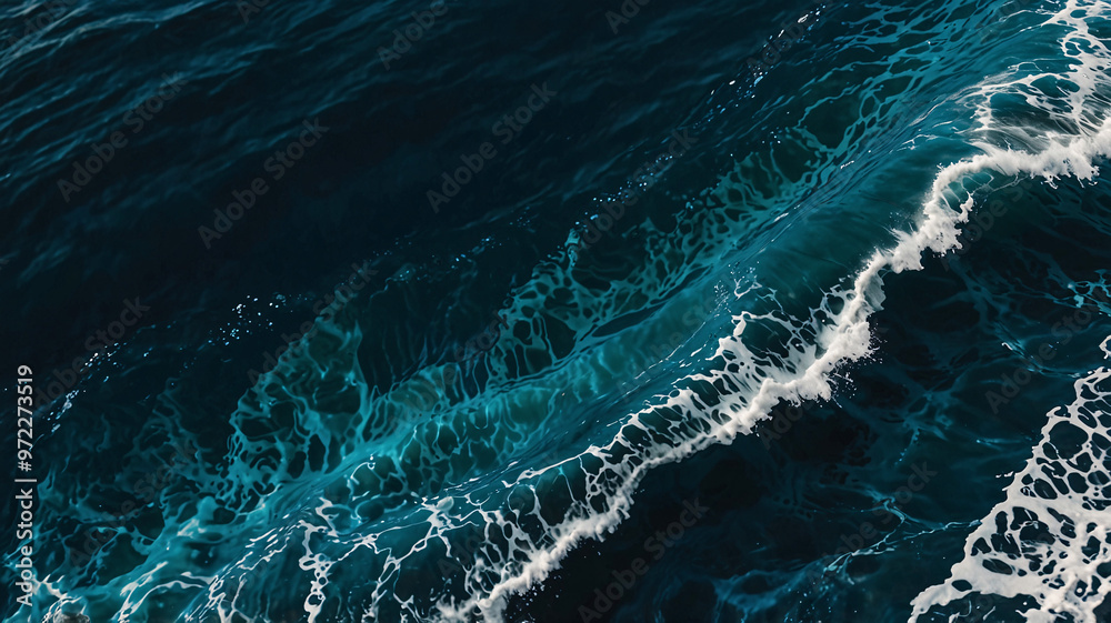 Turbulent waves in the ocean creating a chaotic yet beautiful scene of ...