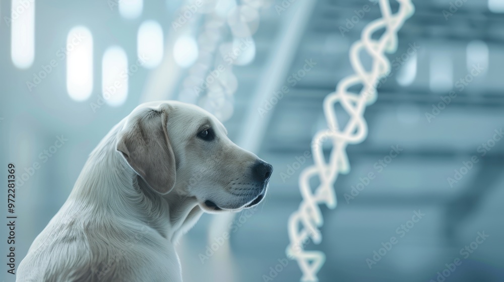 CRISPR gene editing for dogs showcased in a futuristic research ...