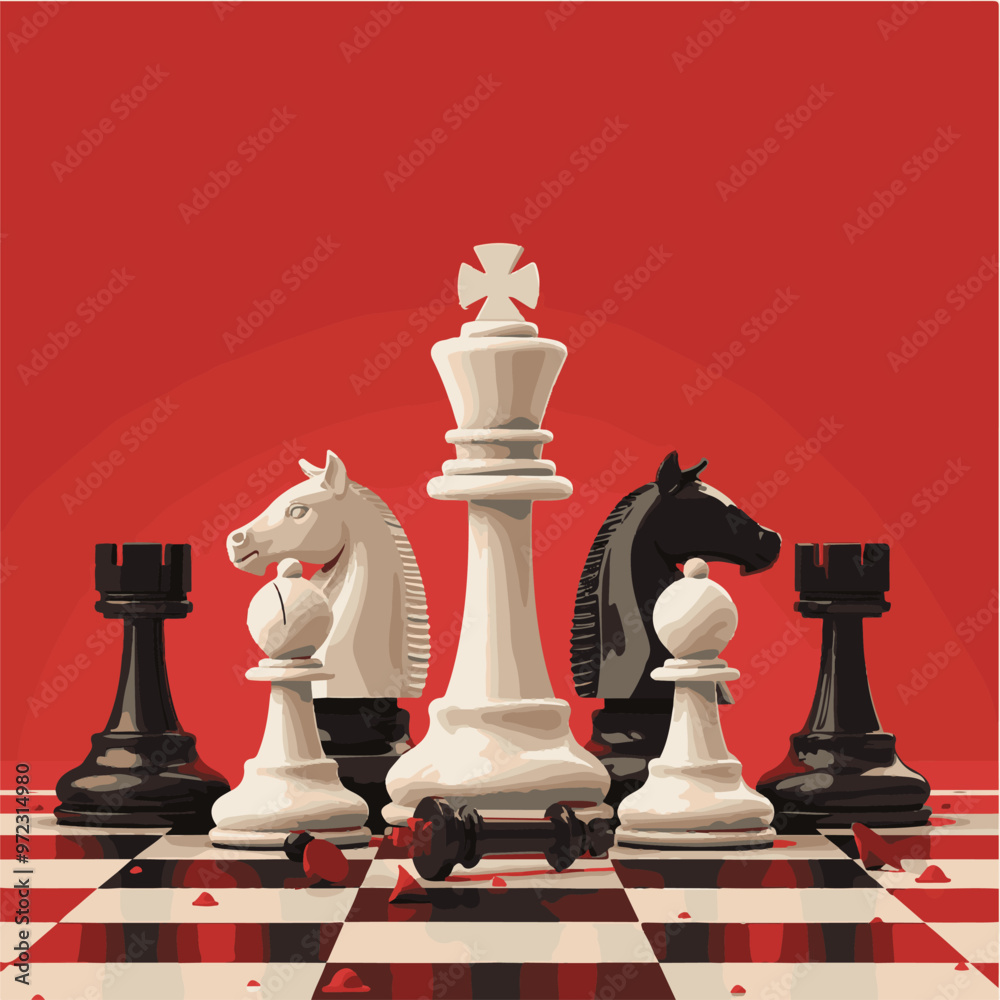 a poster for the design of a chess game. interactive competitions in ...