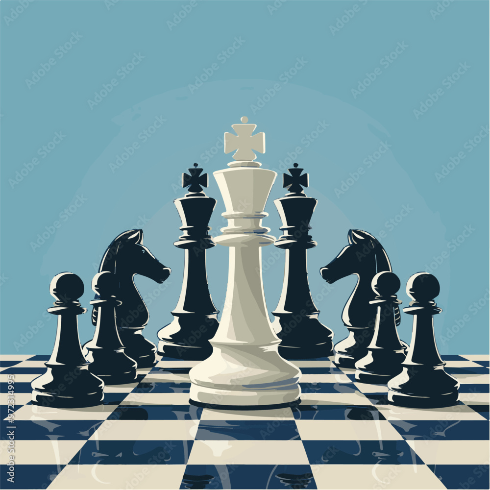 a poster for the design of a chess game. interactive competitions in ...