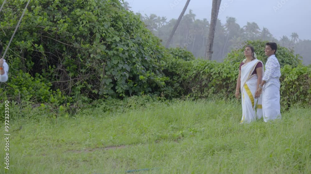 Onam traditional swing in Kerala called oonjal attam is traditional ...