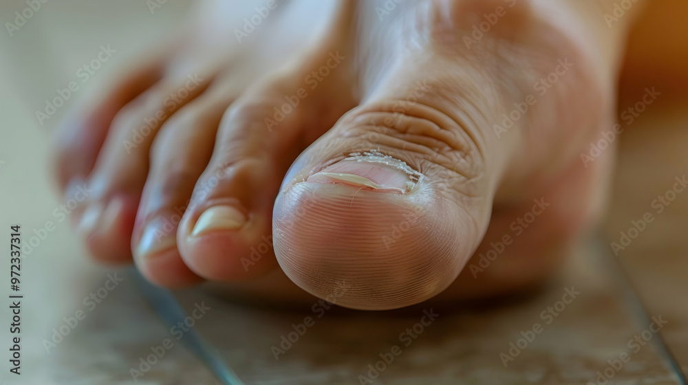 Phalangeal Fracture: The Toe Pain and Discoloration - A person holding ...