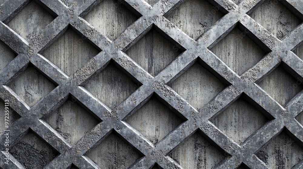 117. High-quality 3D texture of a dual-layered metal lattice, overlaid ...