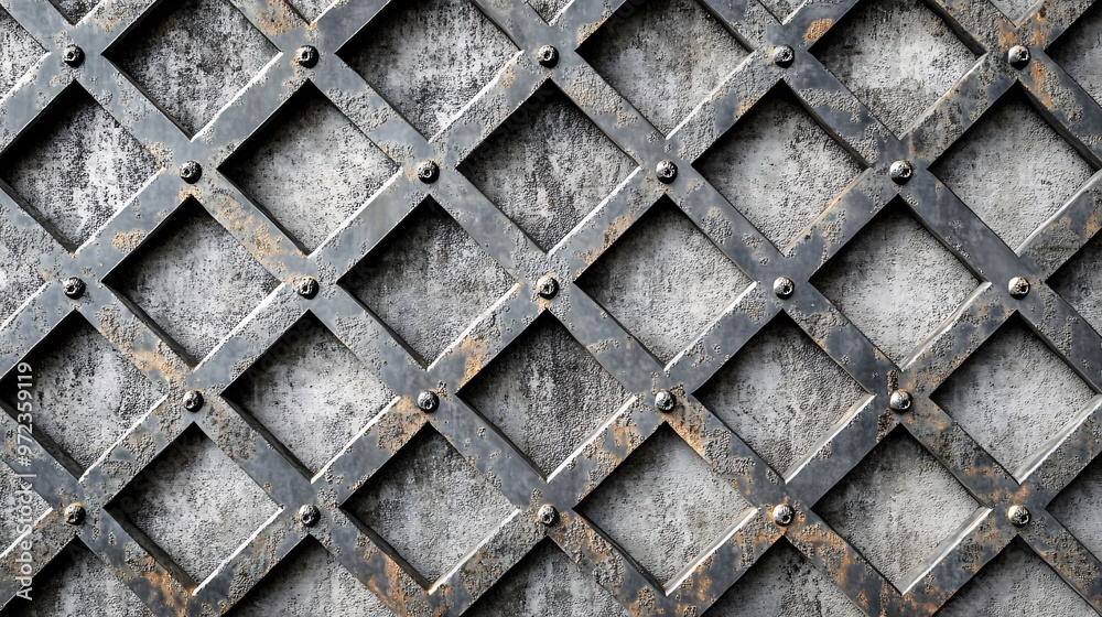 117. High-quality 3D texture of a dual-layered metal lattice, overlaid ...