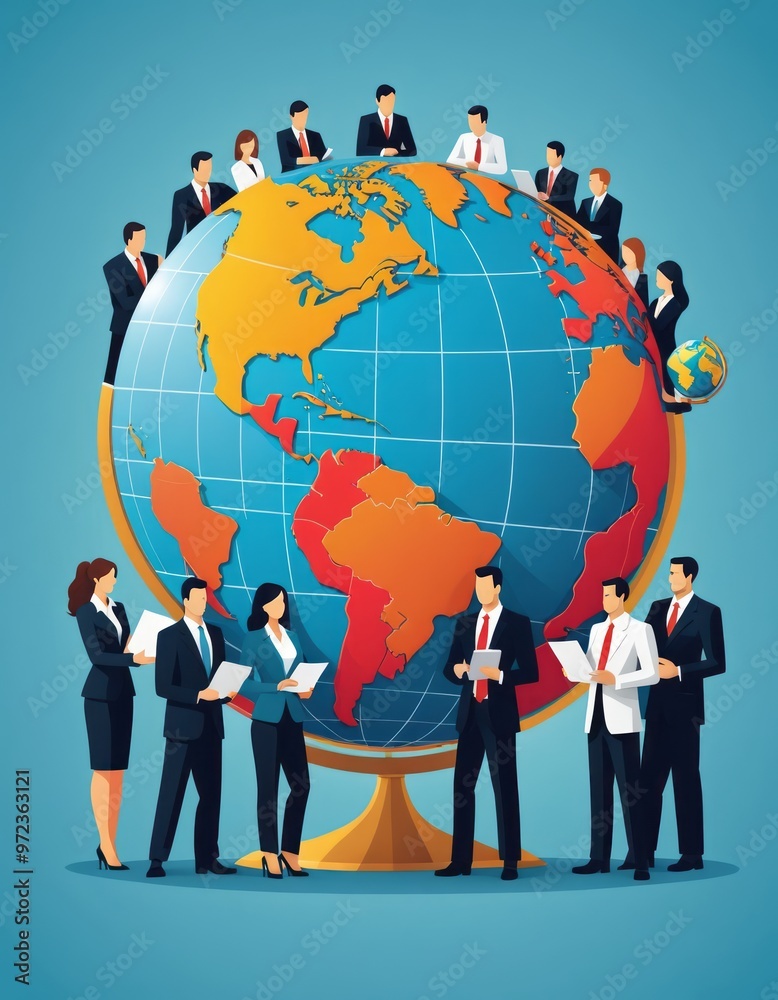 Diverse group of business professionals networking at an upscale event ...