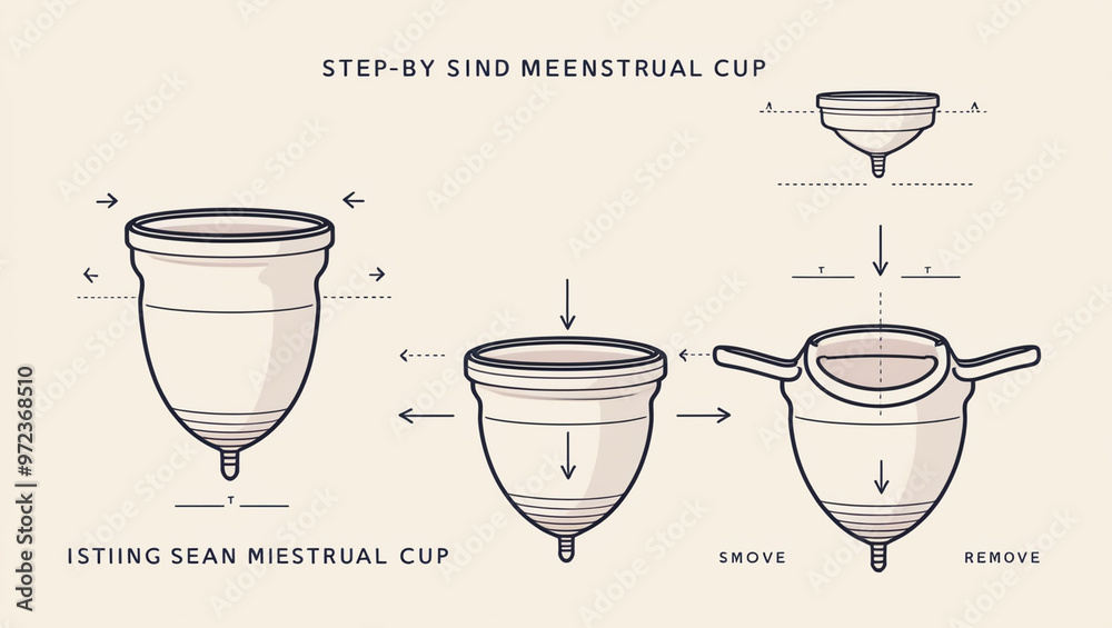Period Menstrual Cup Size Comparison Guide Stock Illustration | Adobe Stock