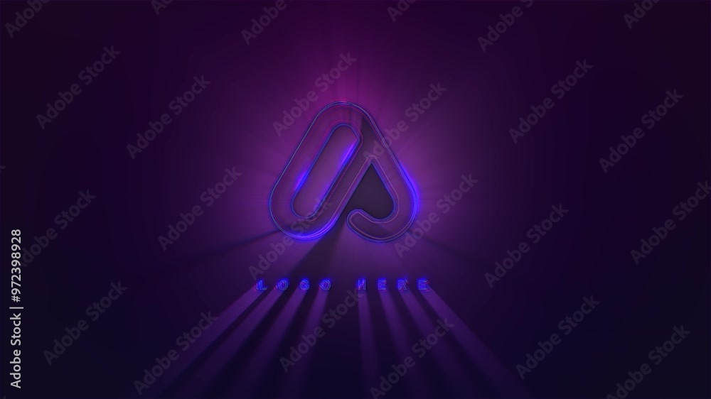 creative 3d new logo reveal animation template, Water electric splash glowing hyper energetic ...