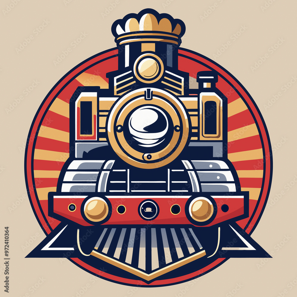Vintage Old Locomotive Train Logo Design | Perfect for Retro-Themed ...