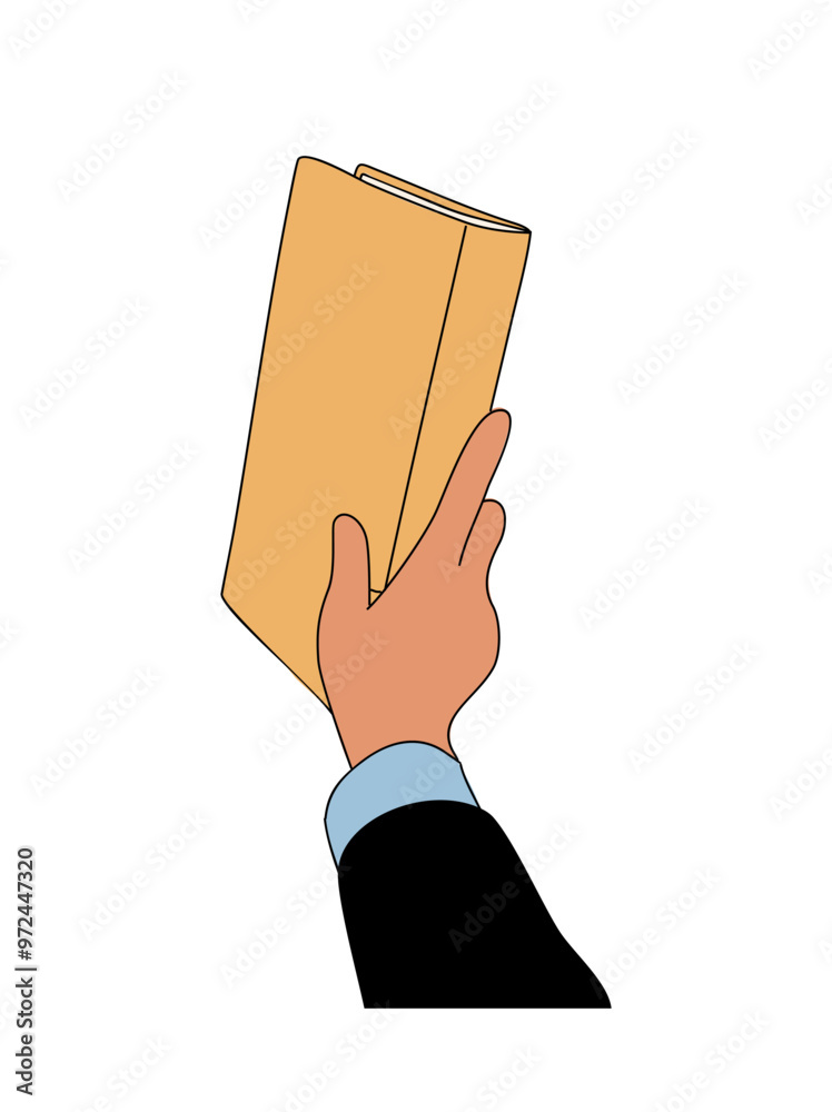 Hand holding, giving, sharing paper book. Taking, recommending fiction ...