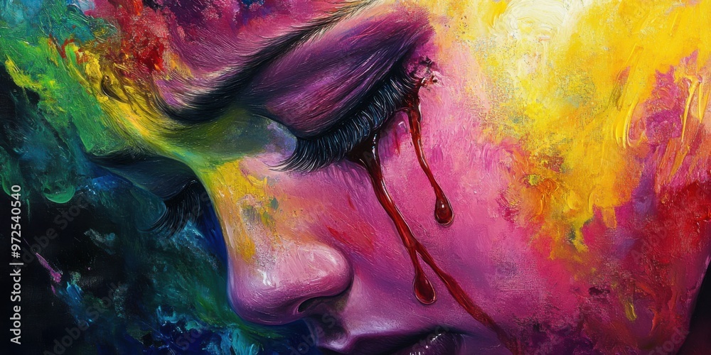 Frozen in Time - Capturing the Raw Emotion of a Tear with Vibrant ...