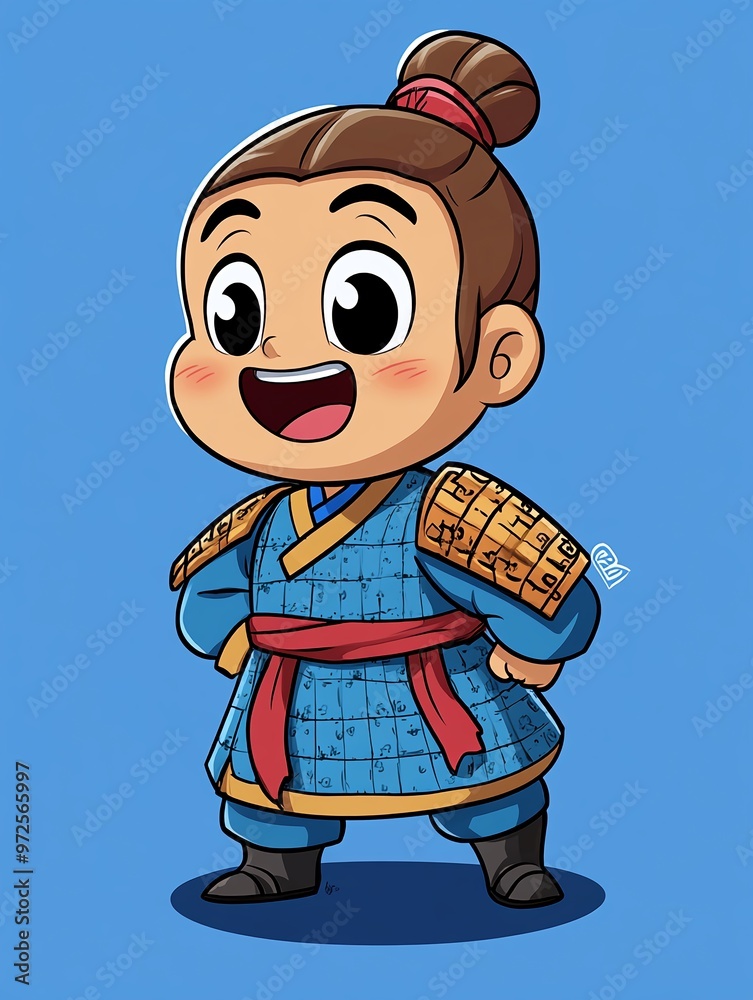 Humorous Chibi General: A Playful Cartoon Representation of a Chinese ...