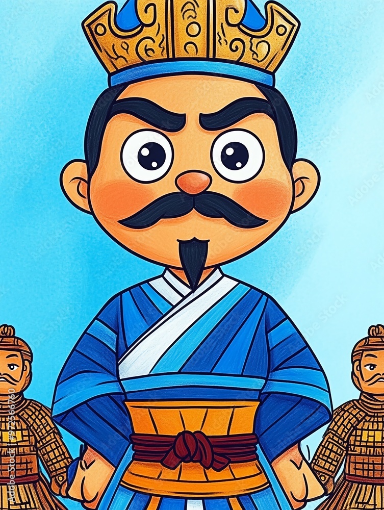 Humorous Chibi General: A Playful Cartoon Representation of a Chinese ...