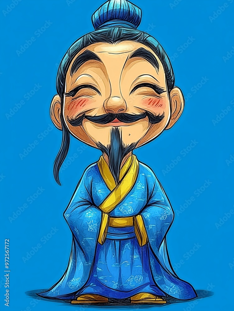 Humorous Chibi General: A Playful Cartoon Representation of a Chinese ...
