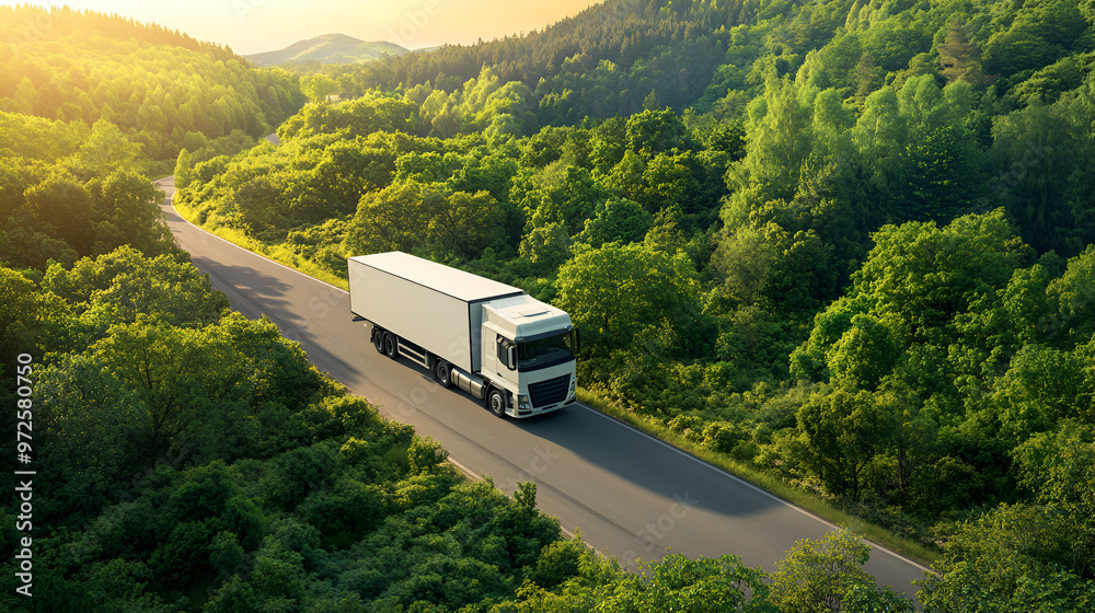 sustainable delivery background, eco friendly logistics and shipping ...