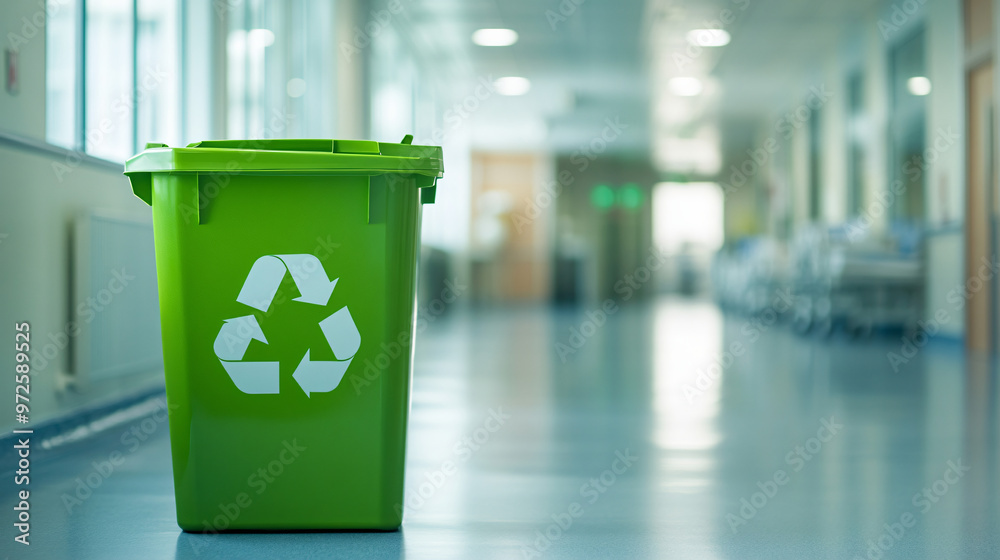 Eco-friendly practices promoted in hospital corridor with green recycle ...