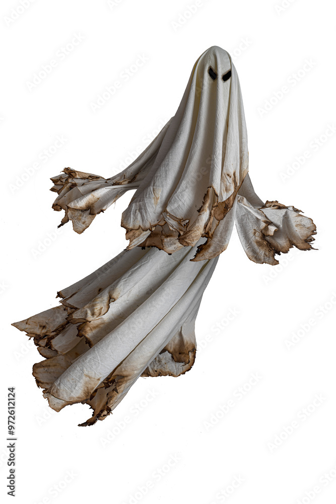 Floating scary white fabric ghosts for Halloween parties to celebrate ...