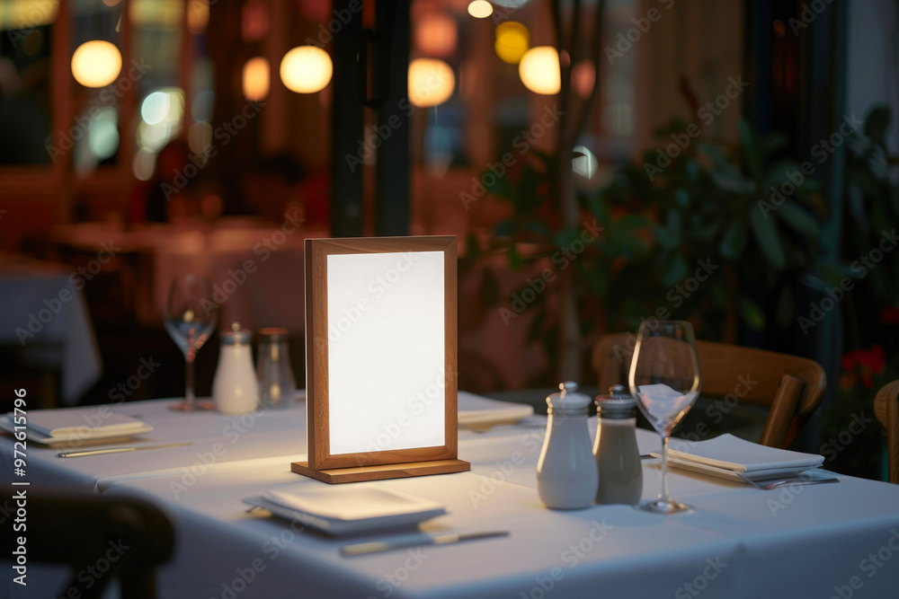 PNG restaurant table reserved sign mockup, transparent design Stock ...
