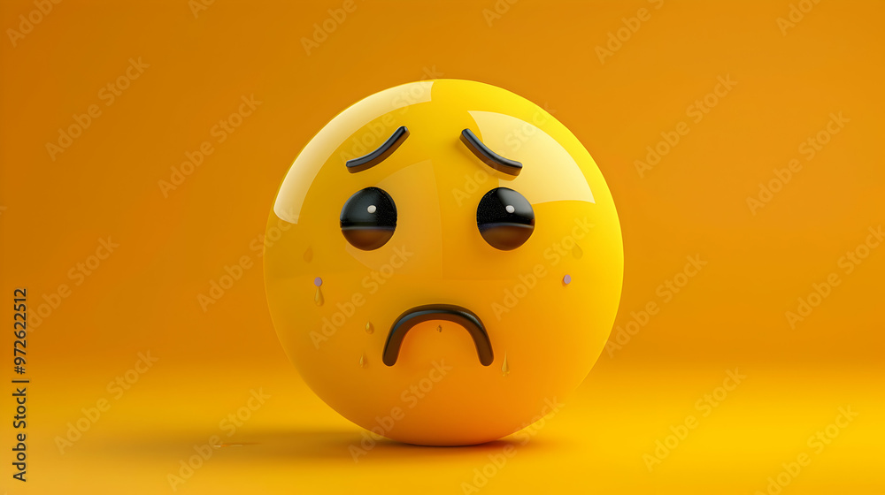 Sad emoji, emoticon, emotion, face, sad, cry, expression, communication ...