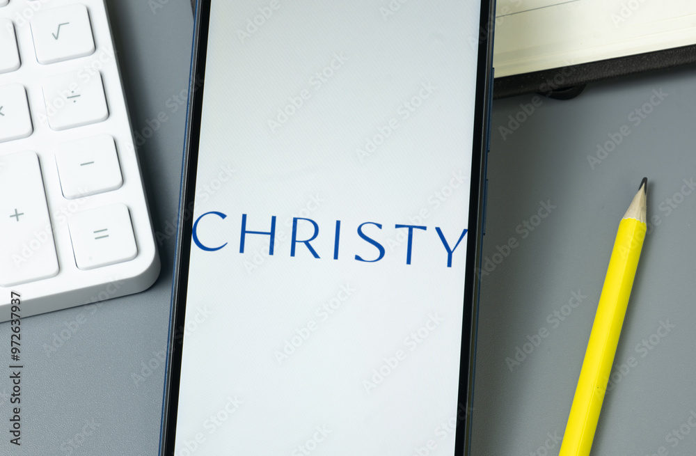 New York, USA - 30 August 2024: Christy Logo on Phone Screen, Company ...