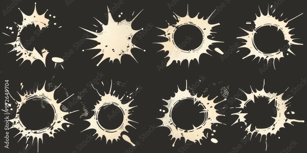 The abstract picture of the multiple holes on the abstract background ...