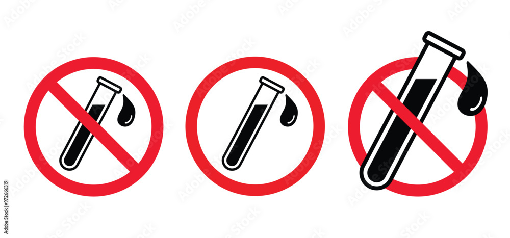 Chemistry, Chemical free, formula or laboratory sign. Stop chemistry ...