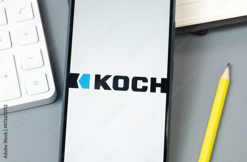 New York, USA - 30 August 2024: Koch Industries Logo on Phone Screen ...