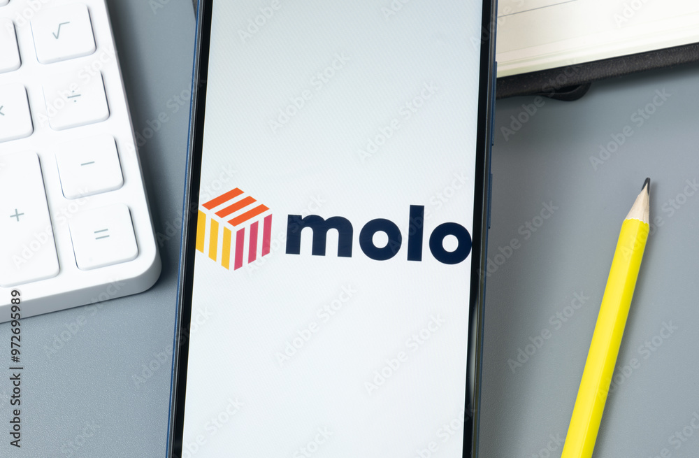 New York, USA - 30 August 2024: Molo Logo on Phone Screen, Company Icon ...