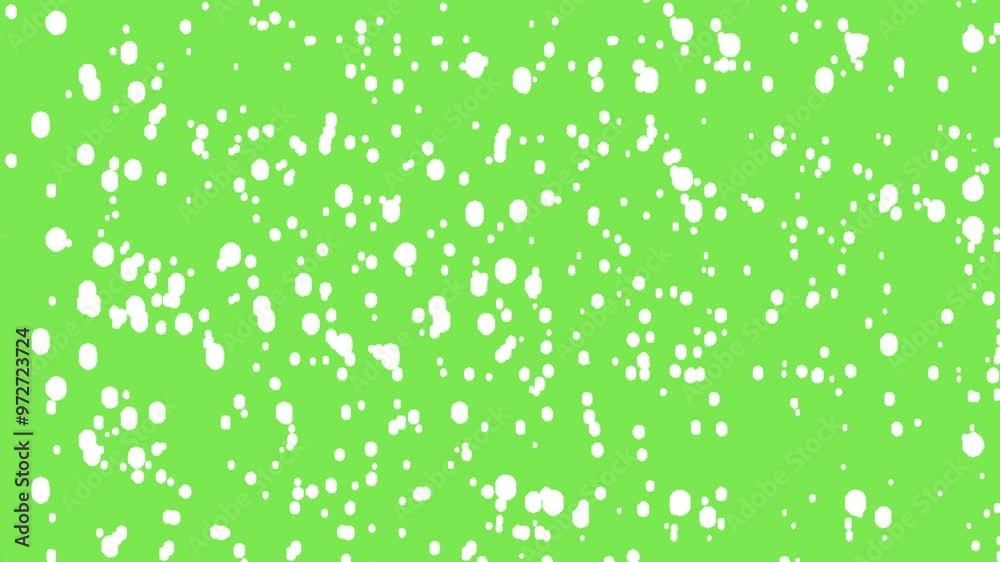 4k UHD snowfall overlay on green screen background winter, slowly ...