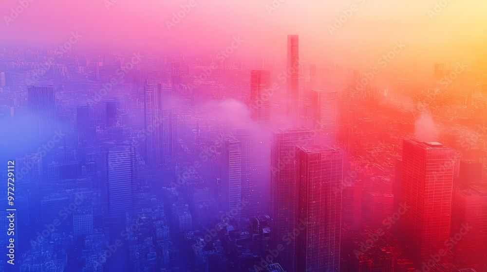 Heatmap of a city's air quality, with vibrant colors showing areas of ... Heatmap of a city's air quality, with vibrant colors showing areas of ...