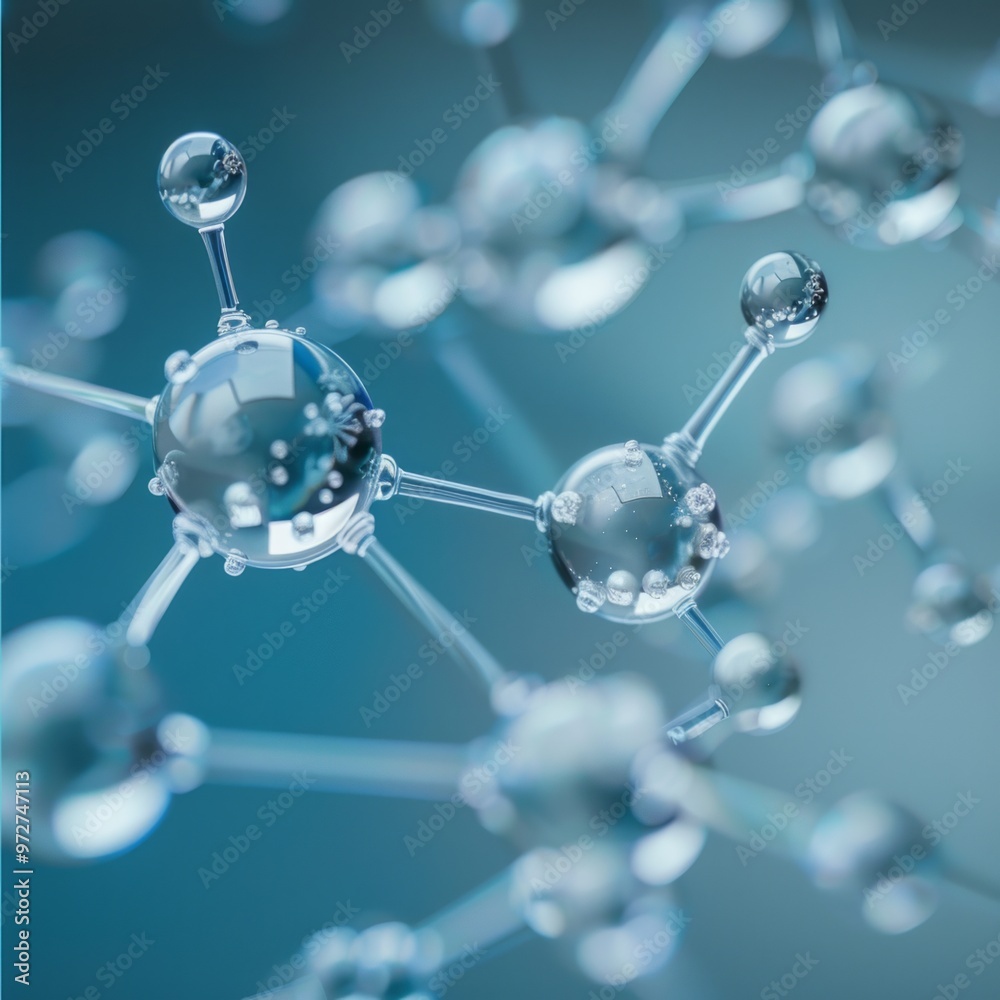 Complex Molecular Structure Representing Interconnected Atoms Against a ...