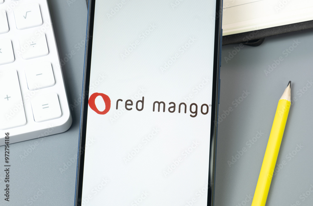 New York, USA - 30 August 2024: Red Mango Logo on Phone Screen, Company ...