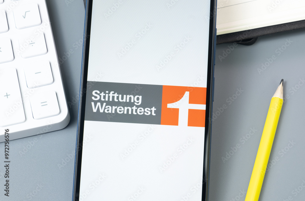 New York, USA - 30 August 2024: Stiftung Warentest Logo on Phone Screen ...