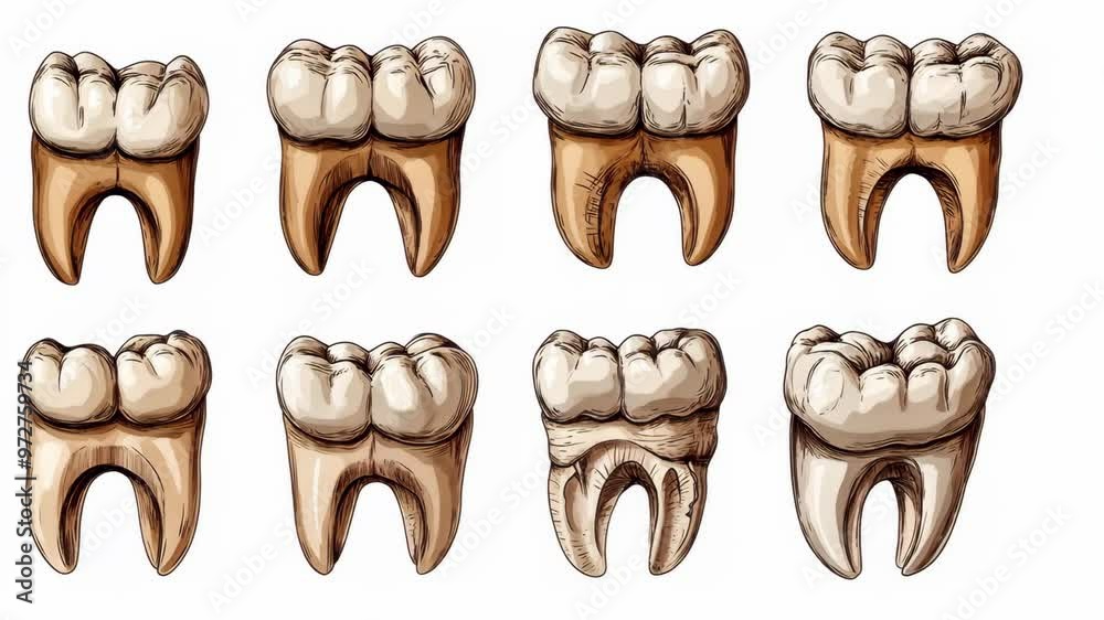 Understanding different types of teeth through detailed illustrations ...