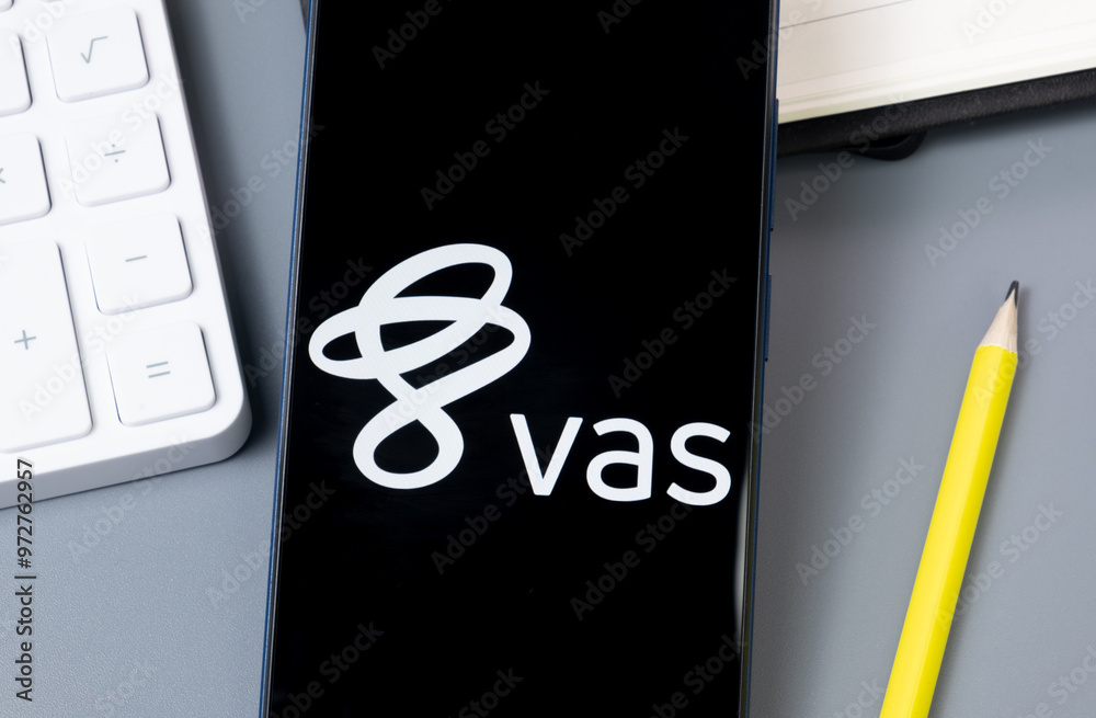 New York, USA - 30 August 2024: Vas Logo on Phone Screen, Company Icon ...
