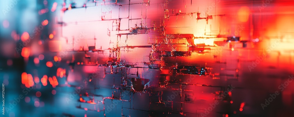 Digital Glitch - Abstract Broken LED Screen with Distorted Images ...