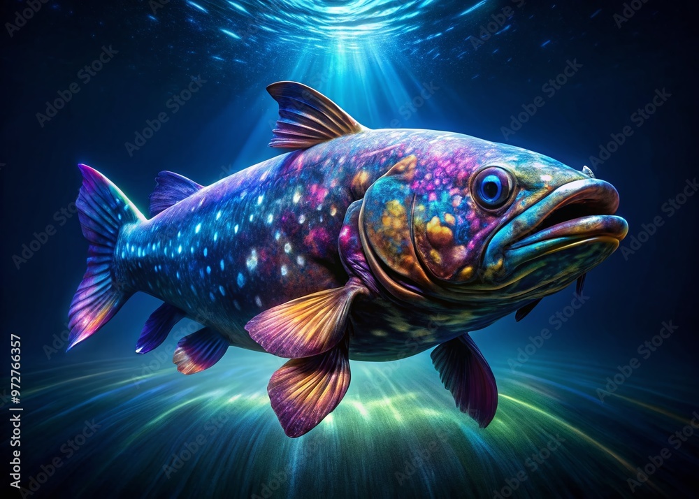 Vibrant, iridescent scales glimmer on the elusive, deep-sea dwelling ...