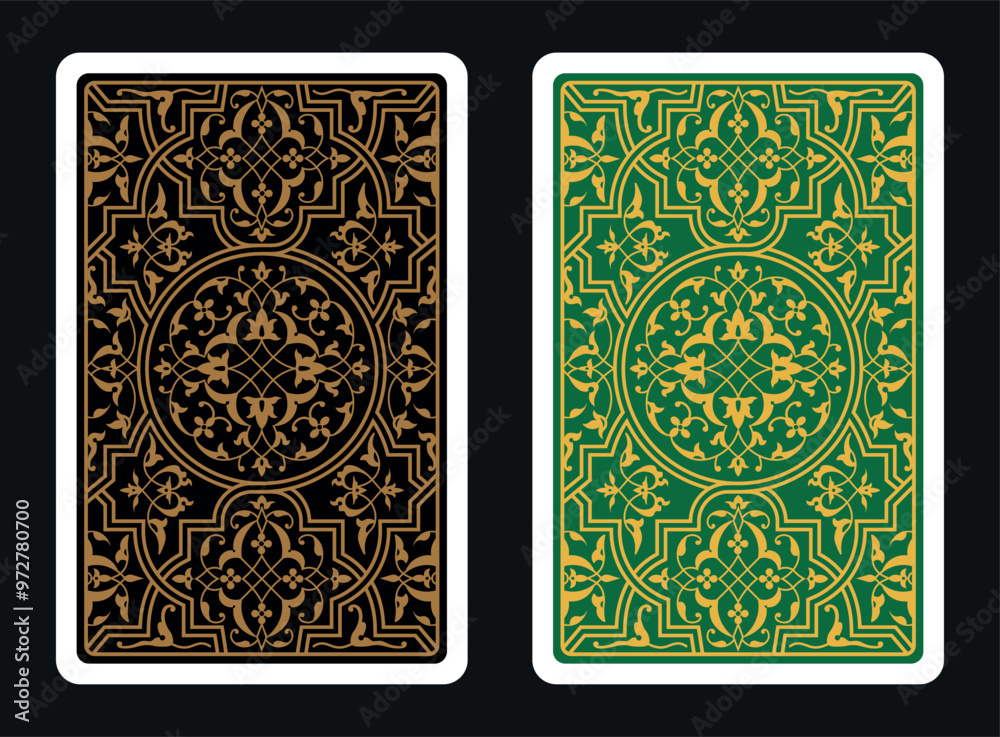 The reverse side of a playing card - back side reverse of playing cards ...