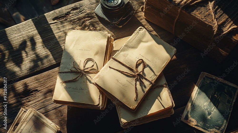 Vintage packaging styled with a retro aesthetic, faded paper and old ...