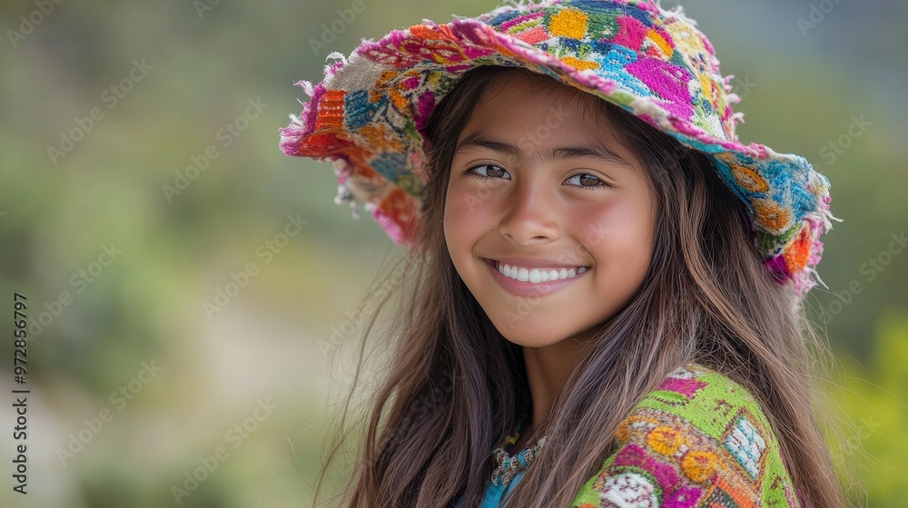 Authentic Beauty: Candid Portrait of a Bolivian Teenage Girl in ...