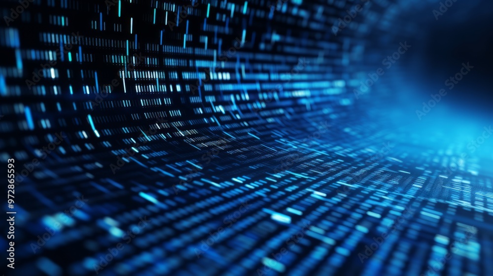 Scientific technology data binary code network conveying connectivity ...