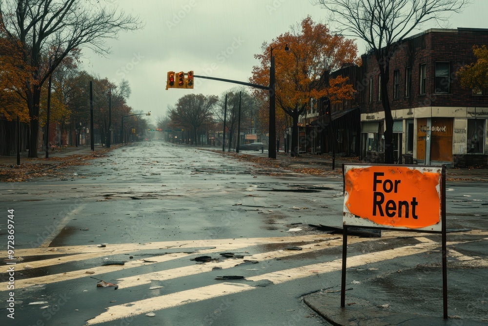 once-busy corner retail property now rundown, with shattered windows ...
