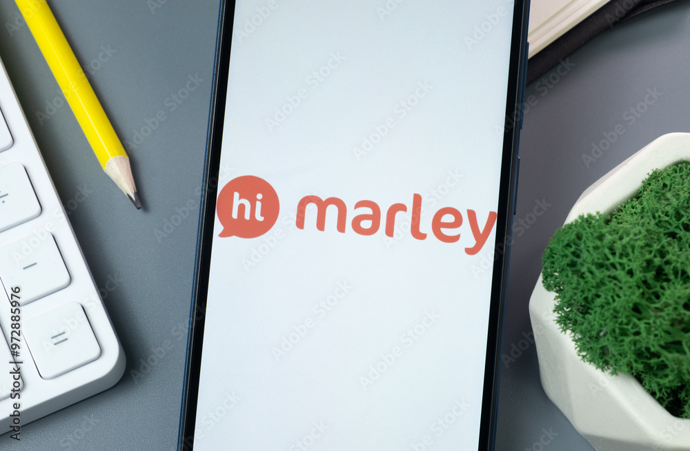 New York, USA - 30 August 2024: Hi Marley Logo on Phone Screen, Company ...