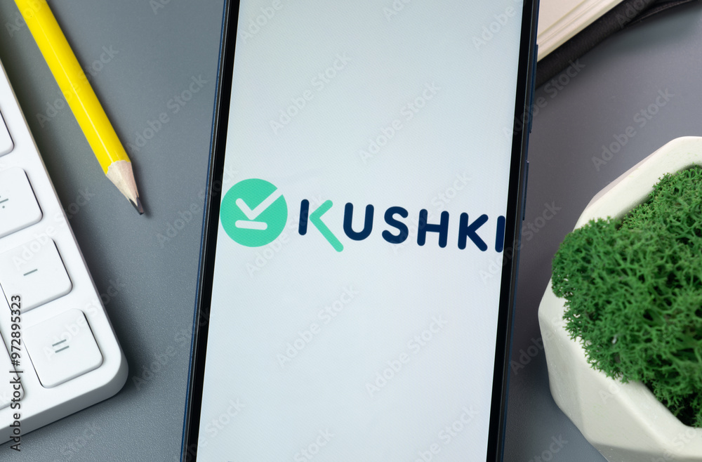 New York, USA - 30 August 2024: Kushki Logo on Phone Screen, Company ...