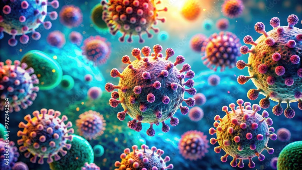 Background image of pathogenic cells under a microscope , pathogens ...