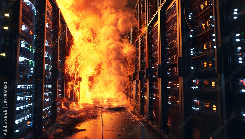 Electrical Fire Eruption in Server Rack: Showcasing the Perils of Data ...