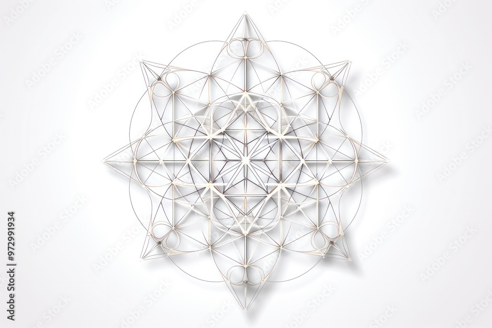Sacred geometry symbols (flower of life, metatron's cube, merkaba star ...