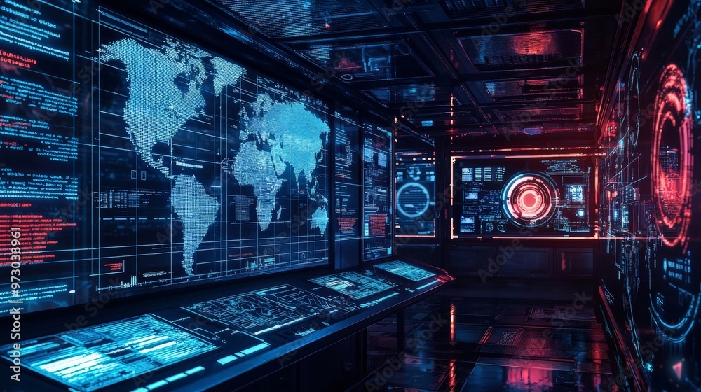 Photo & Art Print A visual depiction of an AI-driven cyber defense ...