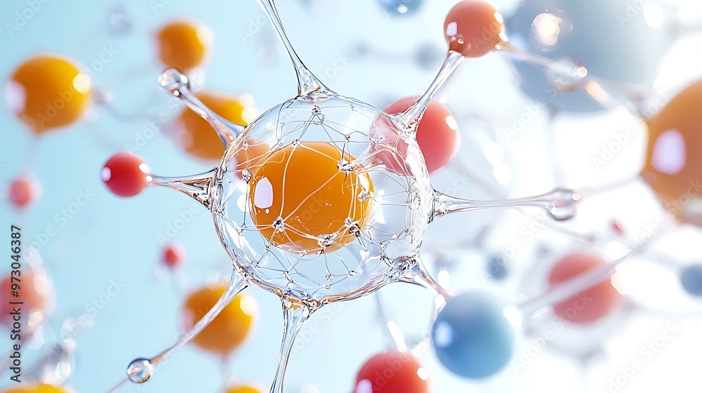 Biomolecular condensates in cells, membraneless organelles, Stock ...