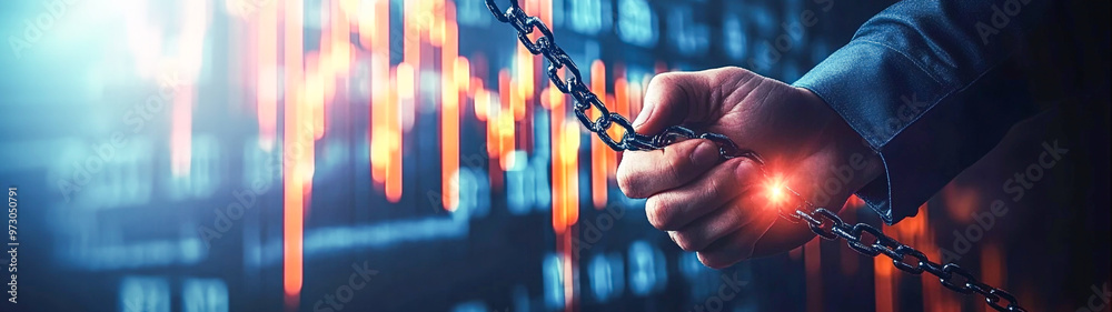 Breaking Chains of Financial Restraint - Conceptual Stock Market Growth ...